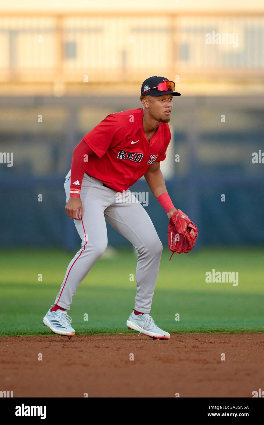 Boston Red Sox second baseman Kristian Campbell (28) during an MLB ...