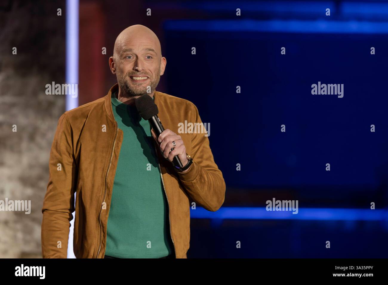 Comedian Andre Kramer live während der MDR TV Aufzeichnung der Comedy ...