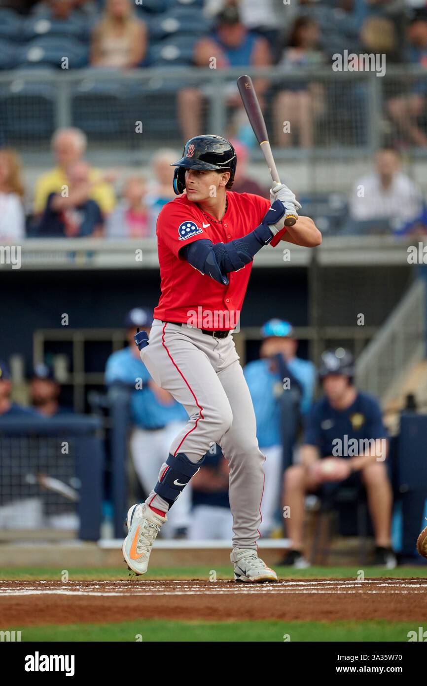 Boston Red Sox Roman Anthony (48) at bat during an MLB Spring Breakout ...