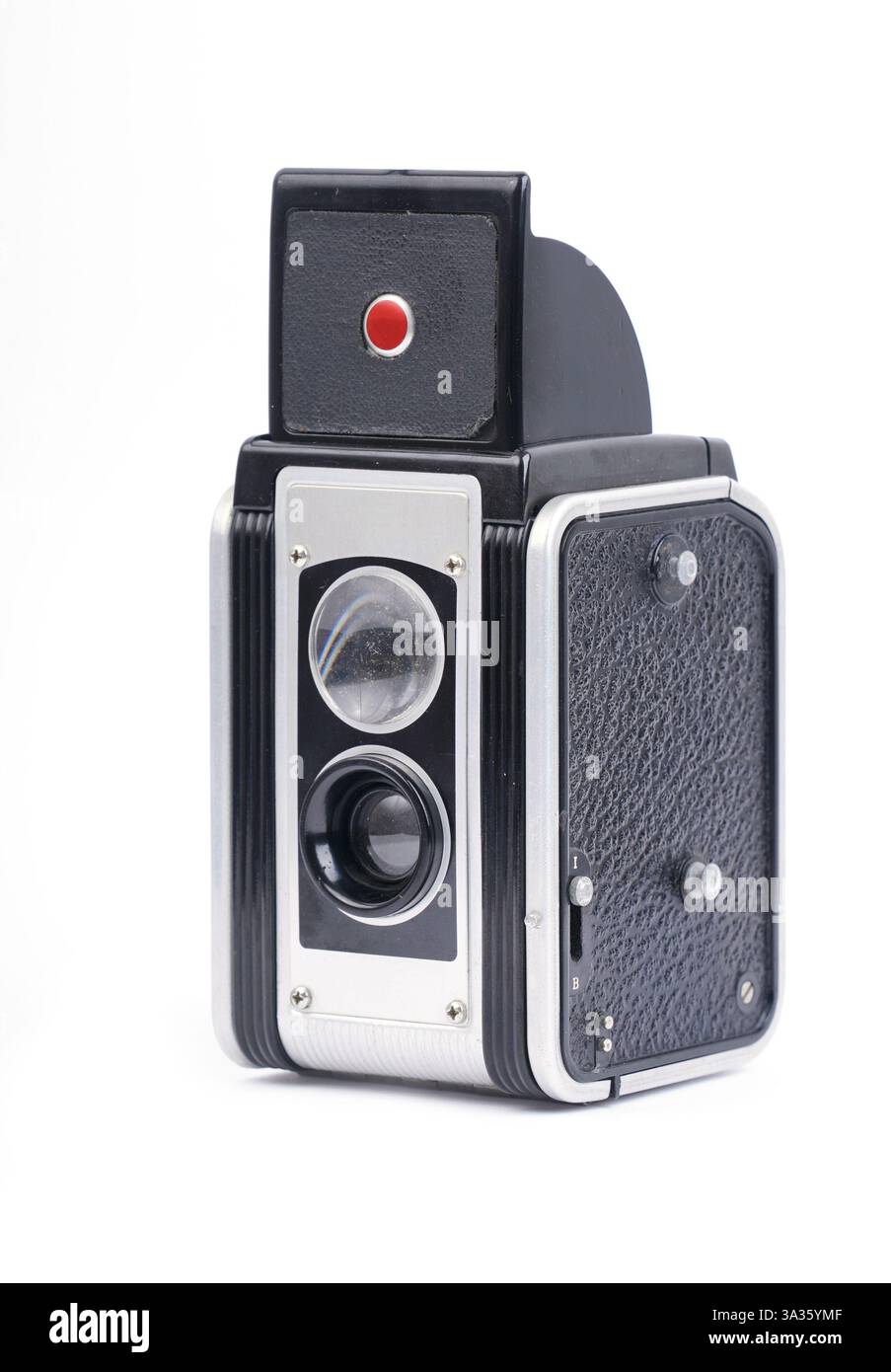 Old Twin Lens Reflex Cameras Isolated On White Background Stock Photo ...