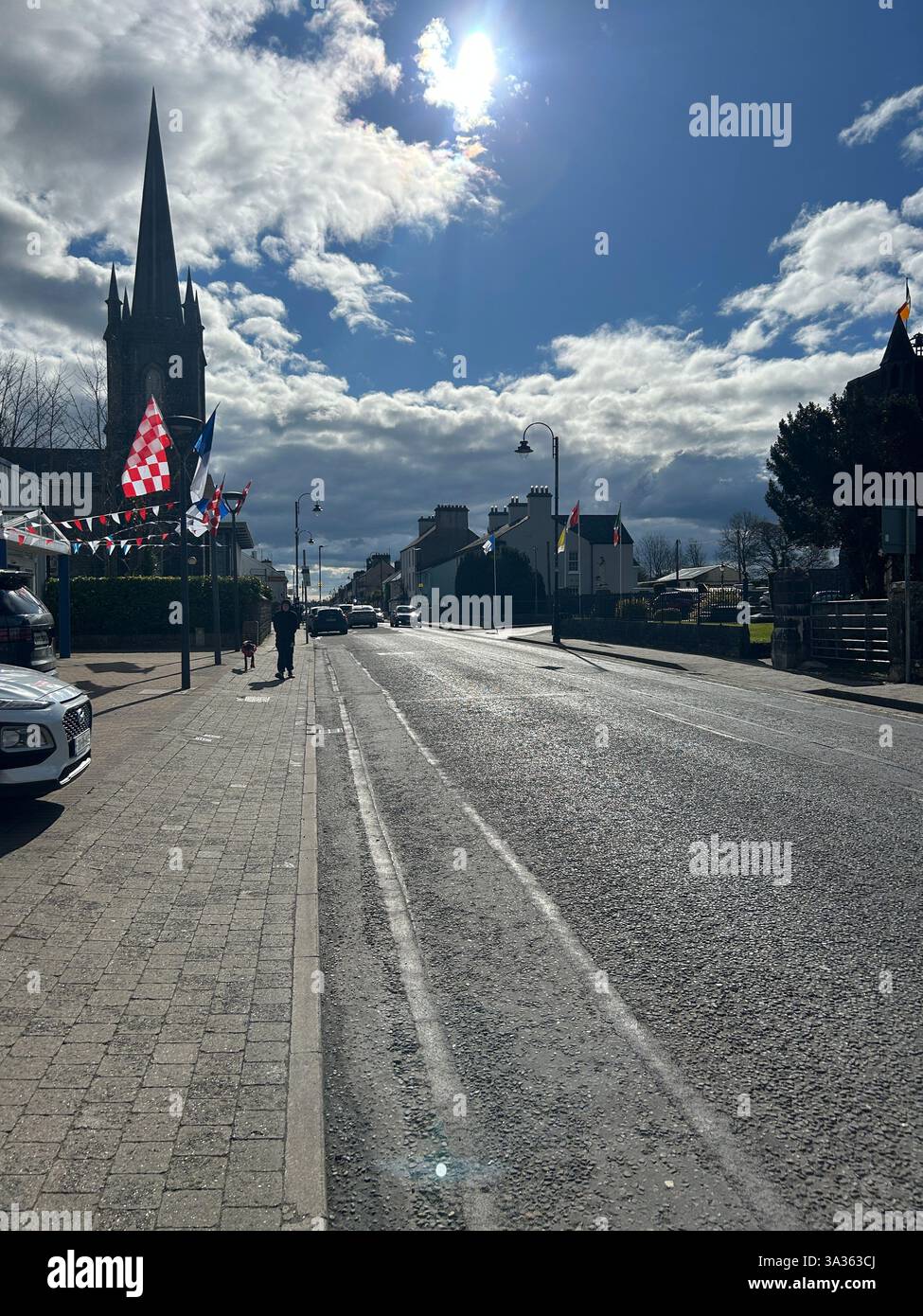 Pictured: St. Patrick's Day preparations have been made in Claremorris ...