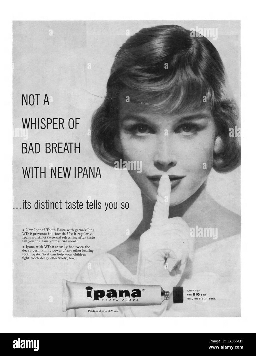 Advertisement toothpaste Black and White Stock Photos & Images - Alamy