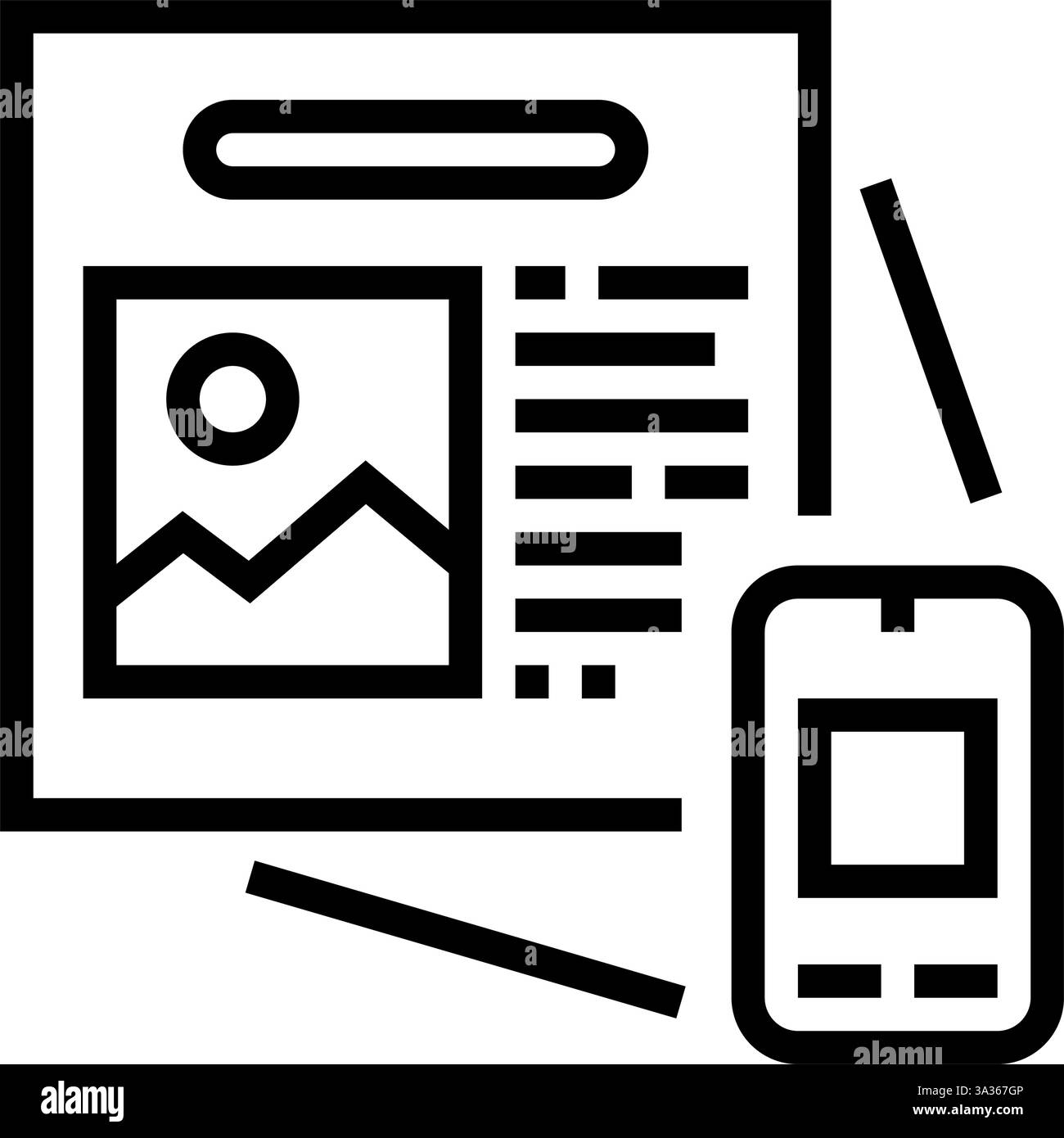 Augmented reality education vector Black and White Stock Photos ...