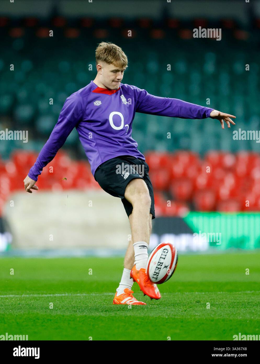 England's Henry Pollock during a captain's run at Principality Stadium ...