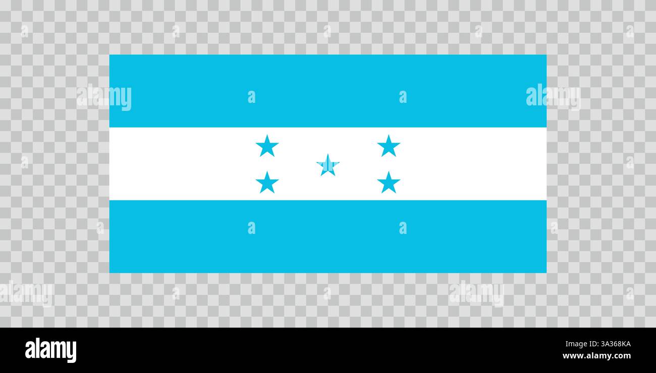 Flag of Honduras. National symbol in official colors. Template icon ...