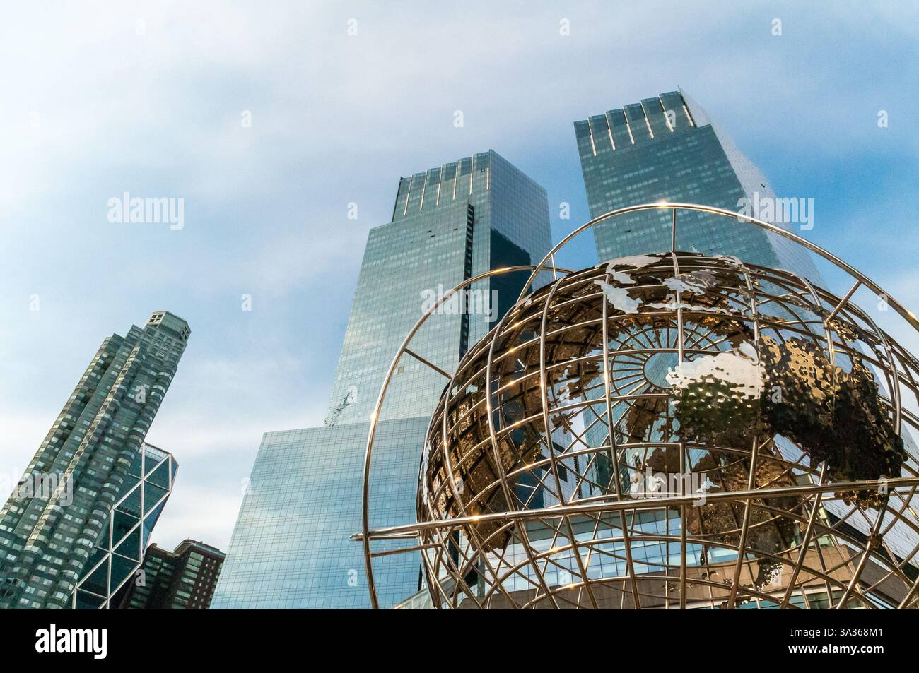 Globe Sculpture at Columbus Circle Stock Photo - Alamy