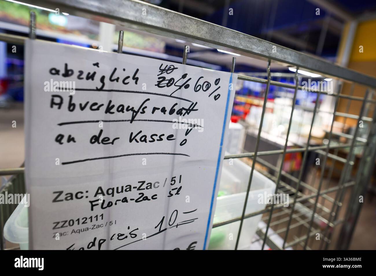 Duisburg, Germany. 14th Mar, 2025. The 60% discount available on the ...