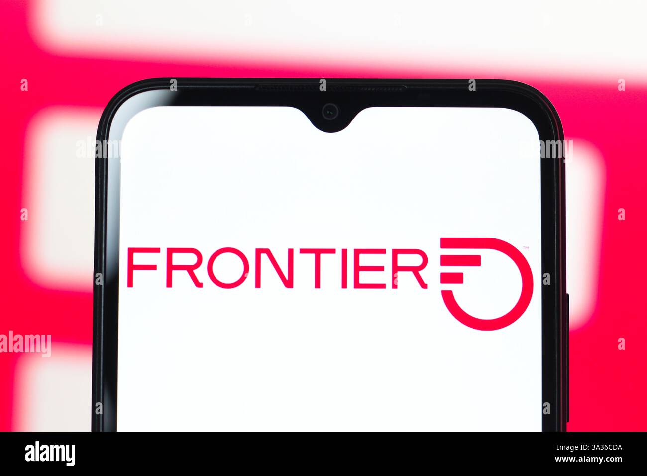 Canada. 14th Mar, 2025. In this photo illustration, the Frontier ...