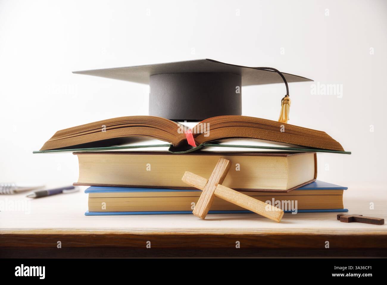 Background concept of studies and graduate in religious center stack of ...