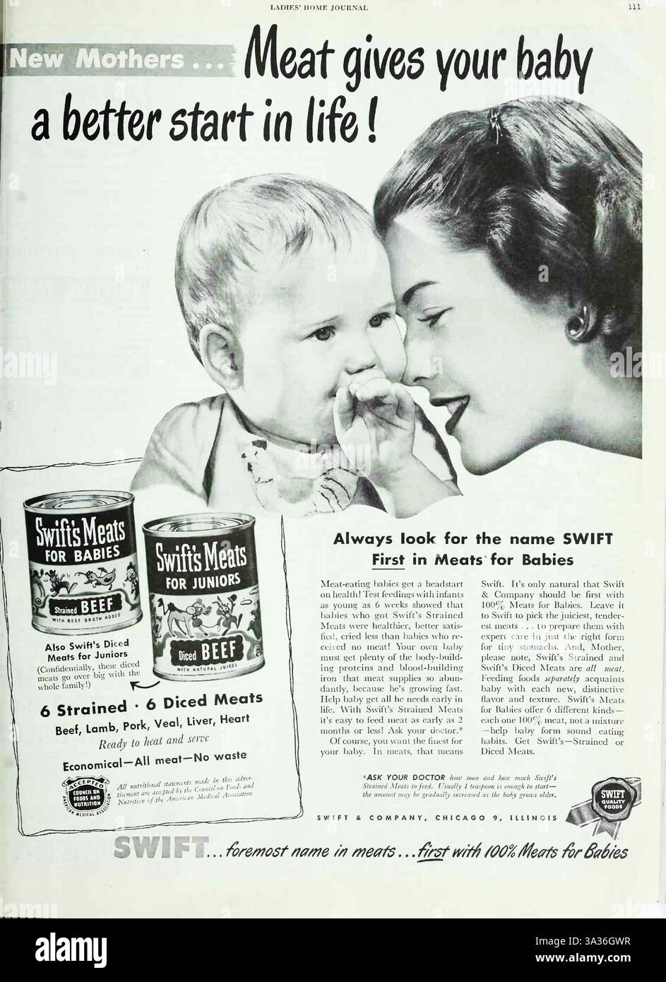 Mother baby advertising 1940s hi-res stock photography and images - Alamy