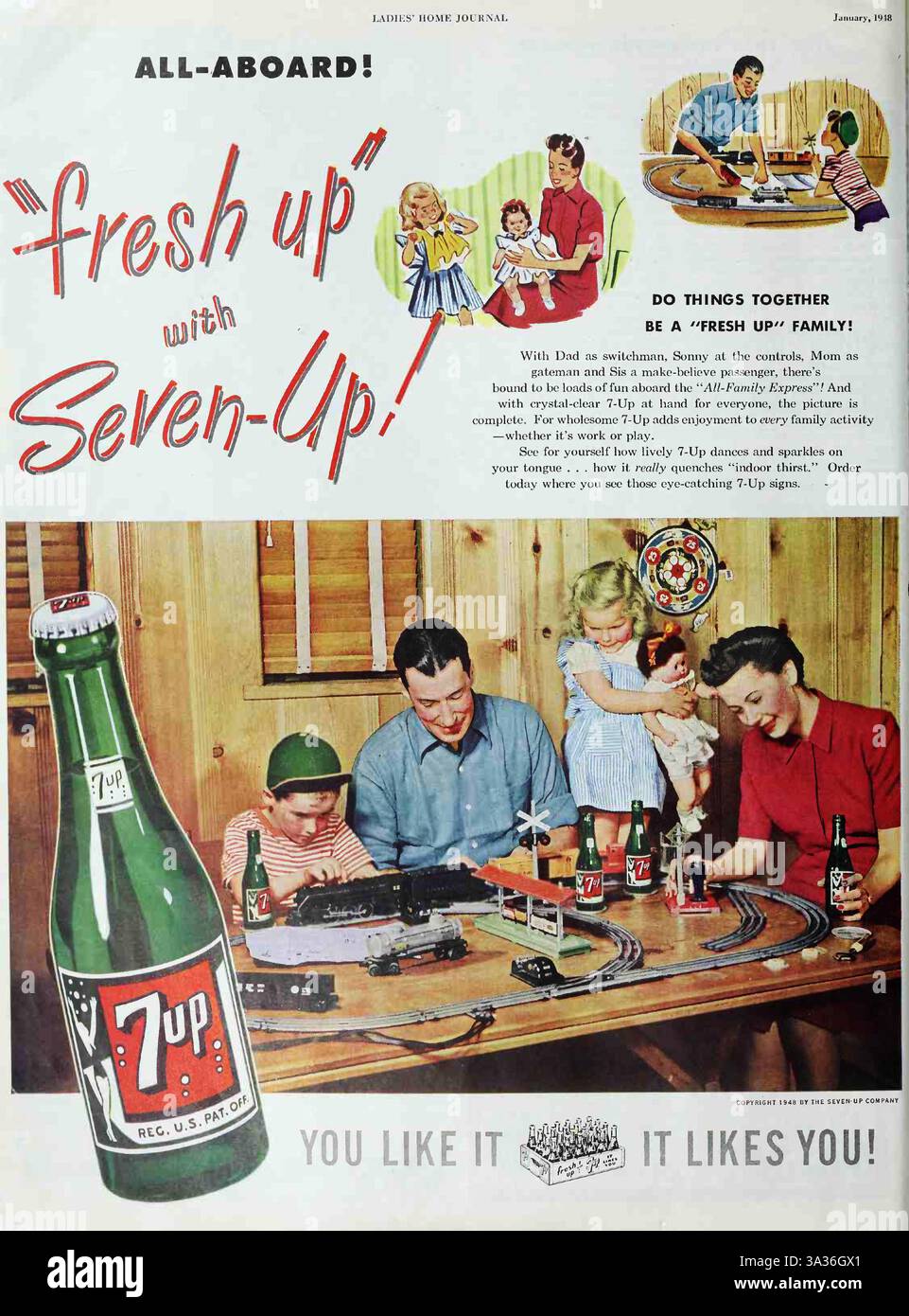 1940s ad family hi-res stock photography and images - Alamy