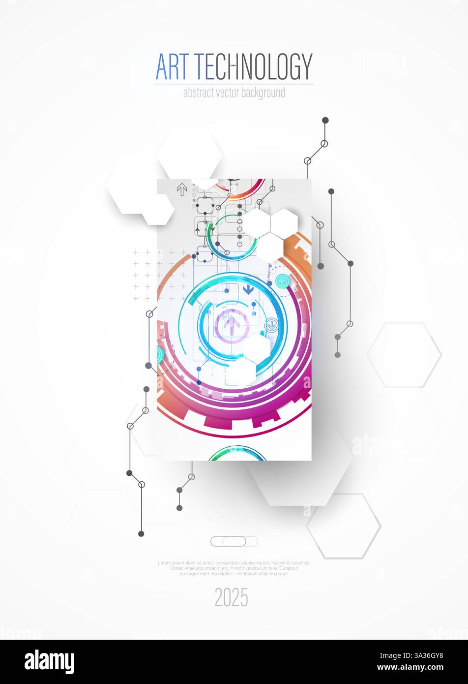 Modern technology design for posters. Page layout. Futuristic ART ...