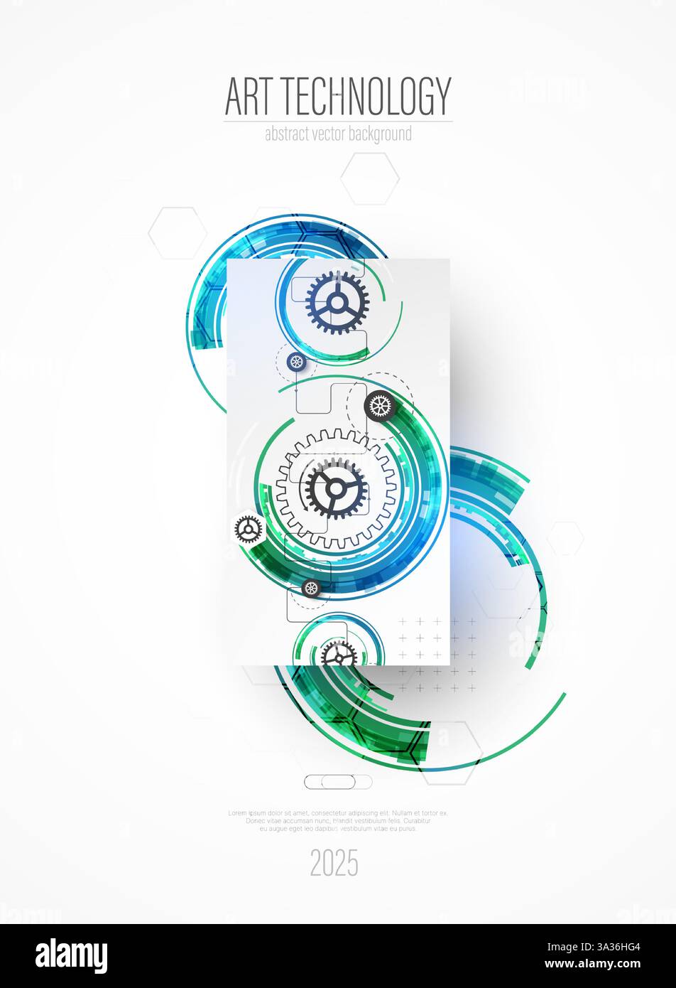 Modern technology design for posters. Page layout. Futuristic ART ...