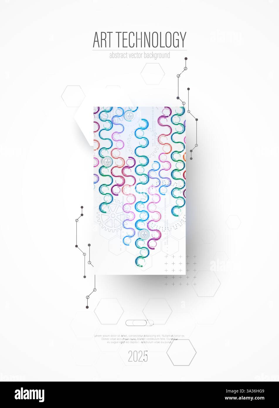 Modern technology design for posters. Page layout. Futuristic ART ...
