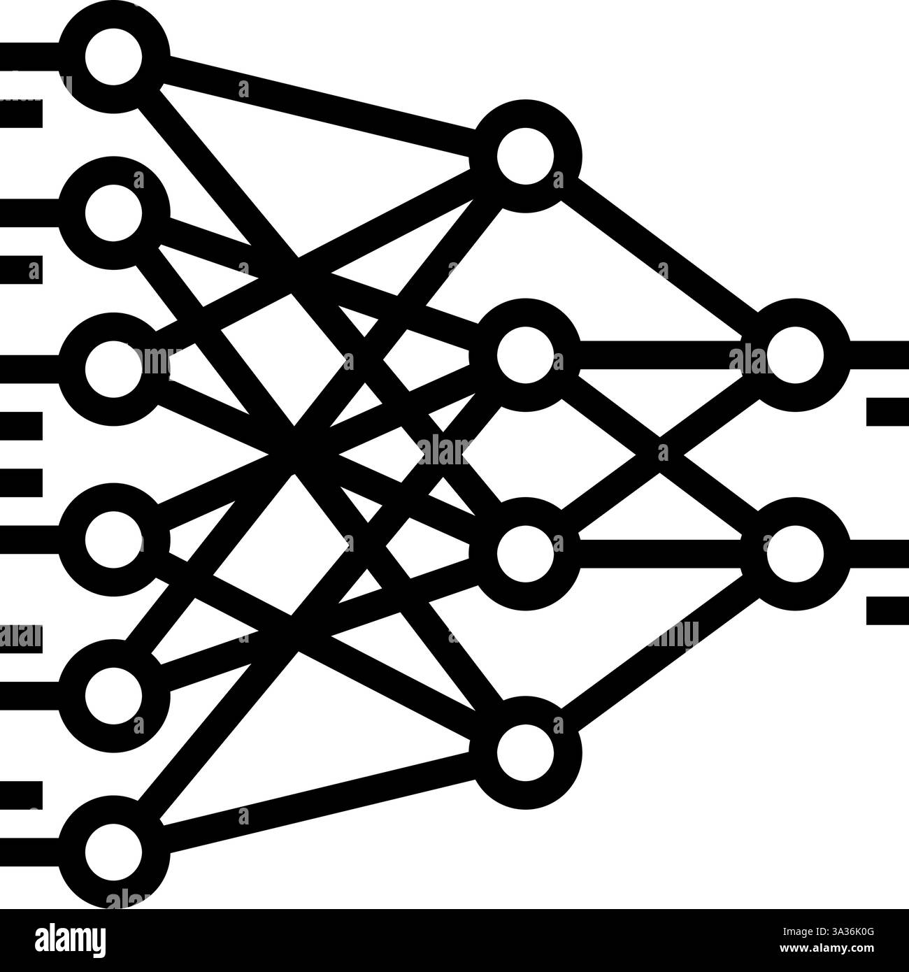 neural network diagram nlp line icon vector illustration Stock Vector ...