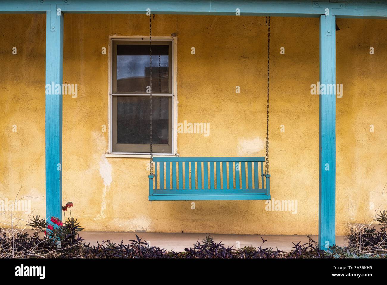 Colorful Adobe Home in the Barrio in Tucson, Arizona Stock Photo - Alamy
