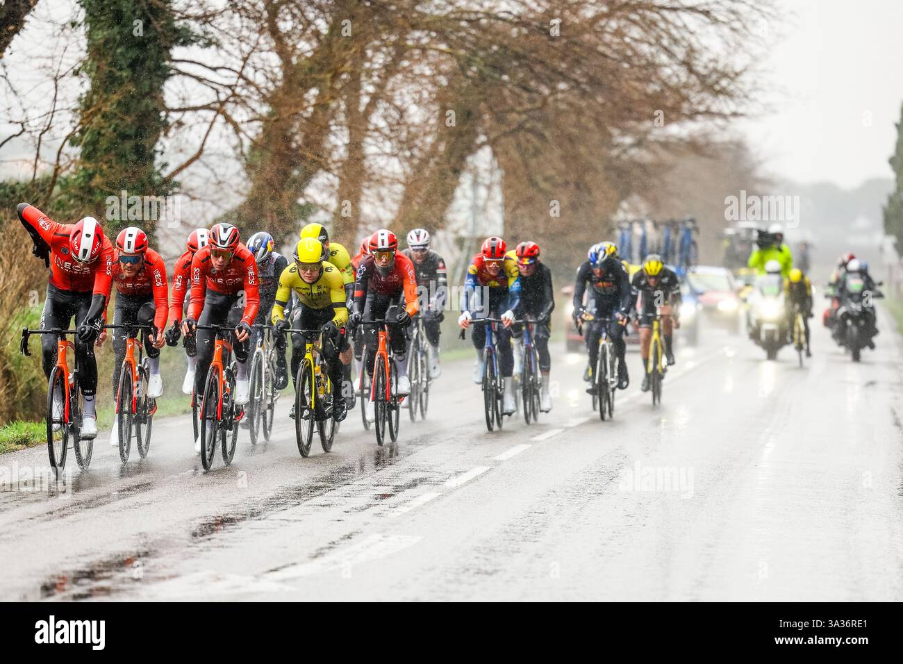 The pack of riders pictured in action during stage six of the 83th ...