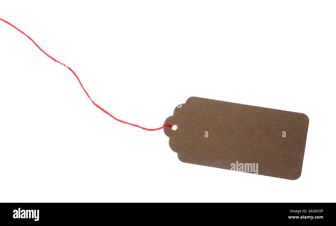 Blank kraft gift tag Cut Out Stock Images & Pictures - Alamy