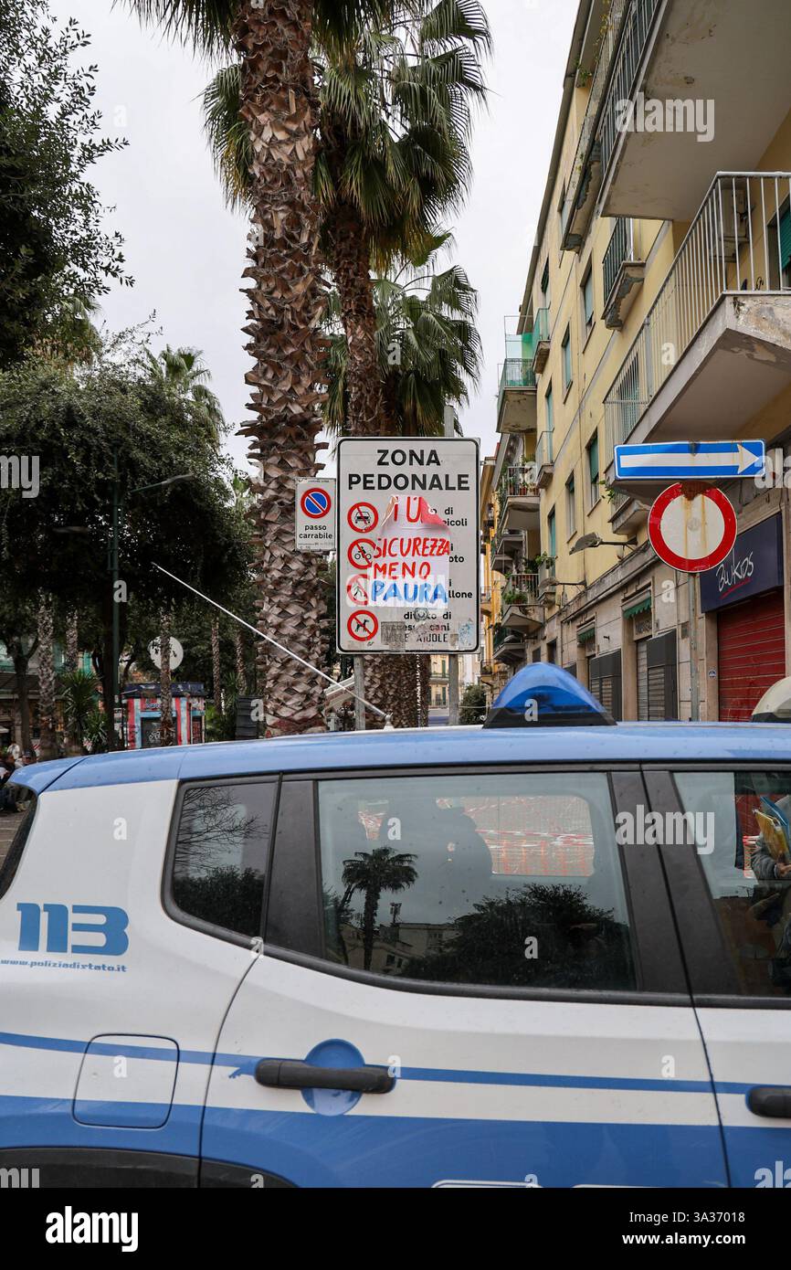 Napoli, Campania, Italia. 14th Mar, 2025. Naples 03/14/2025 damage ...