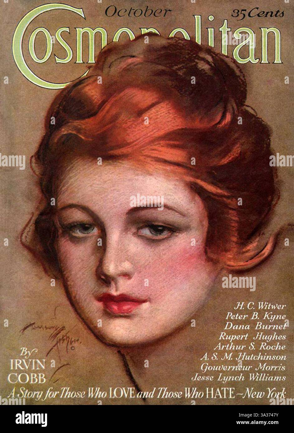 October 1924 cover of Cosmopolitan magazine. The cover art is by ...