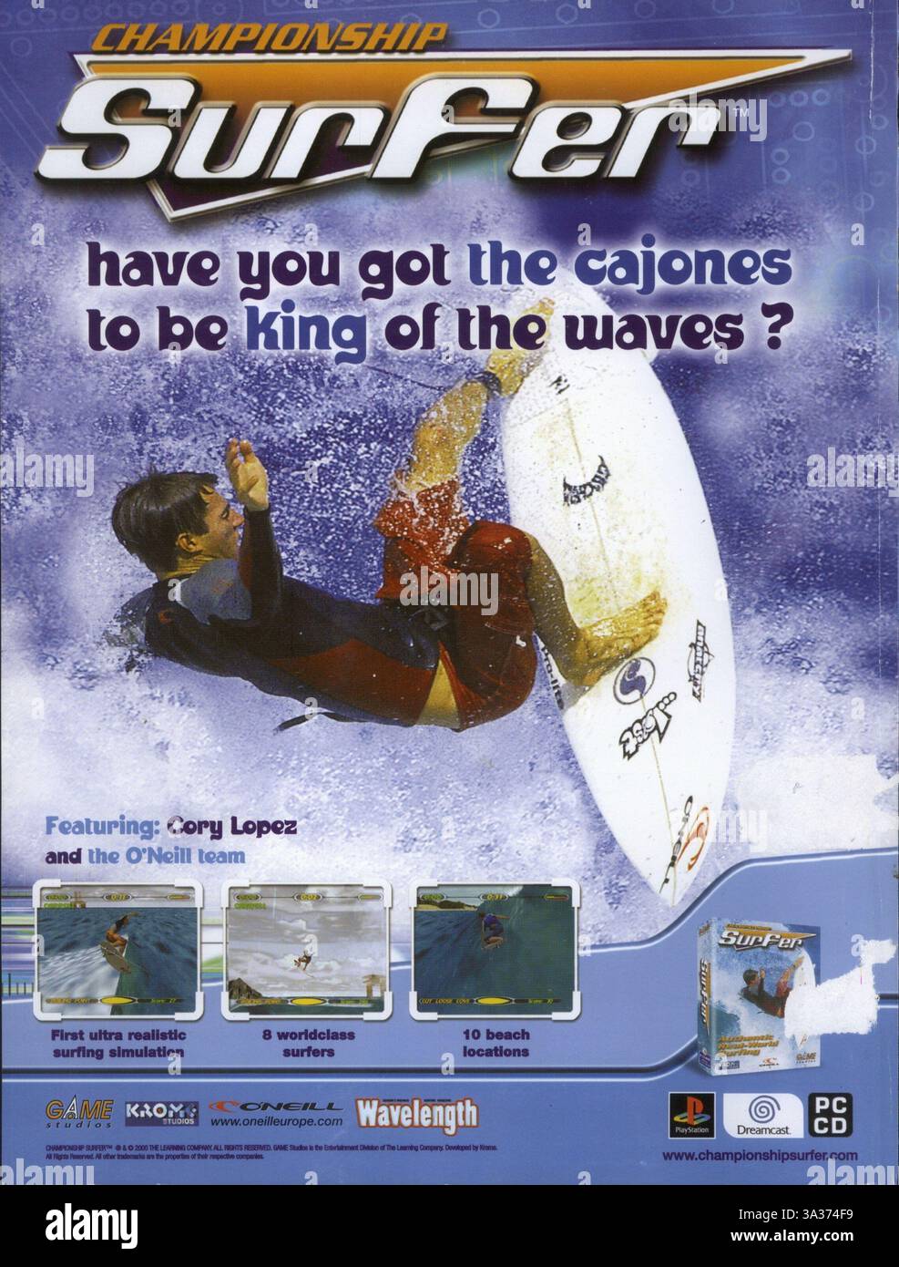 2000 ad for "Championship Surfer," game by Krome Studios; published by ...