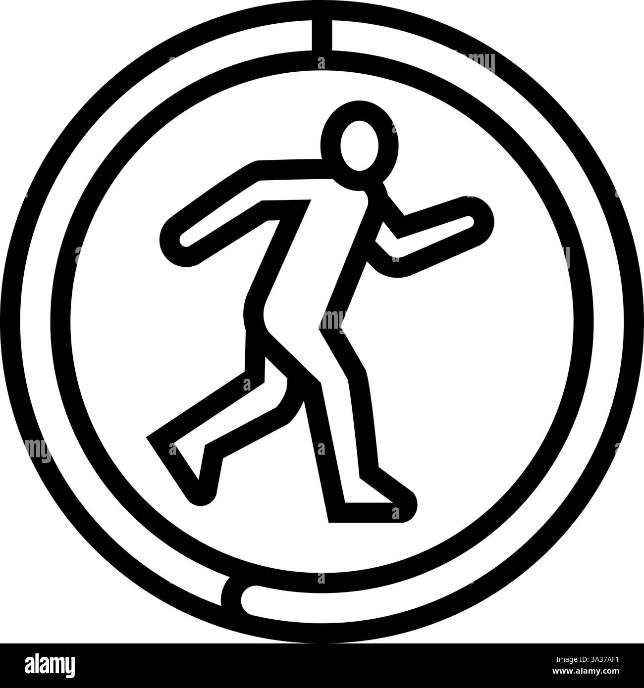 step counter foot fitness technology line icon vector illustration ...