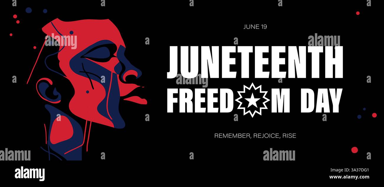 Juneteenth Freedom Celebration Horizontal Banner. Proud African ...