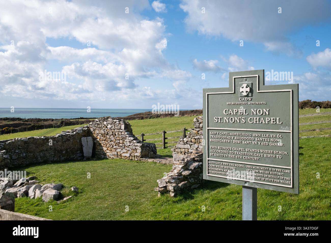 St Non's chapel ruin, Pembrokeshire, West Wales Stock Photo - Alamy