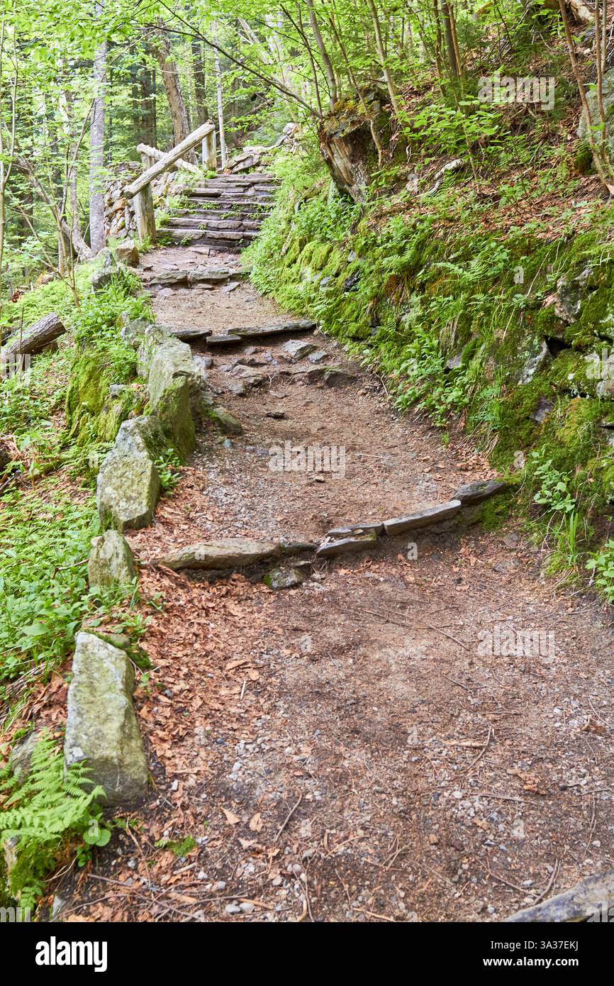Hiking walkway gradually leading upwards Stock Photo - Alamy