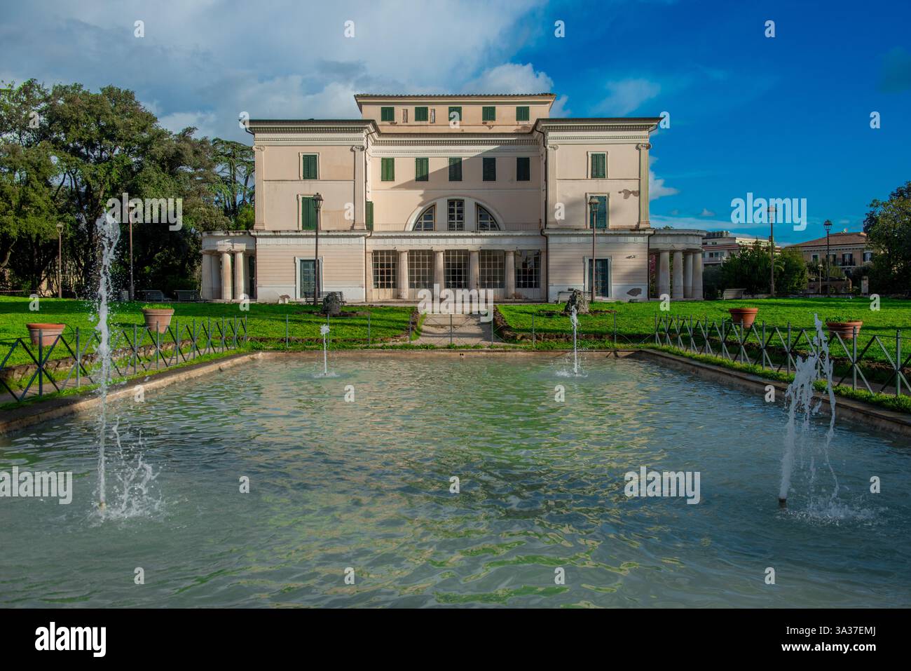 Rome Italy 13 March 2025: Villa Torlona park located in the center of ...