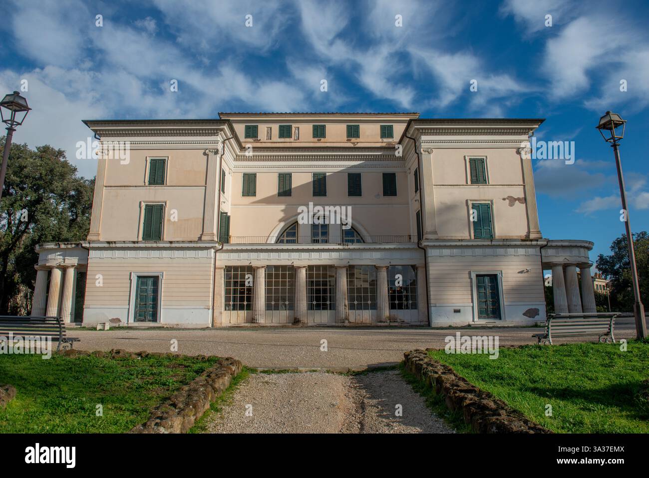 Rome Italy 13 March 2025: Villa Torlona park located in the center of ...