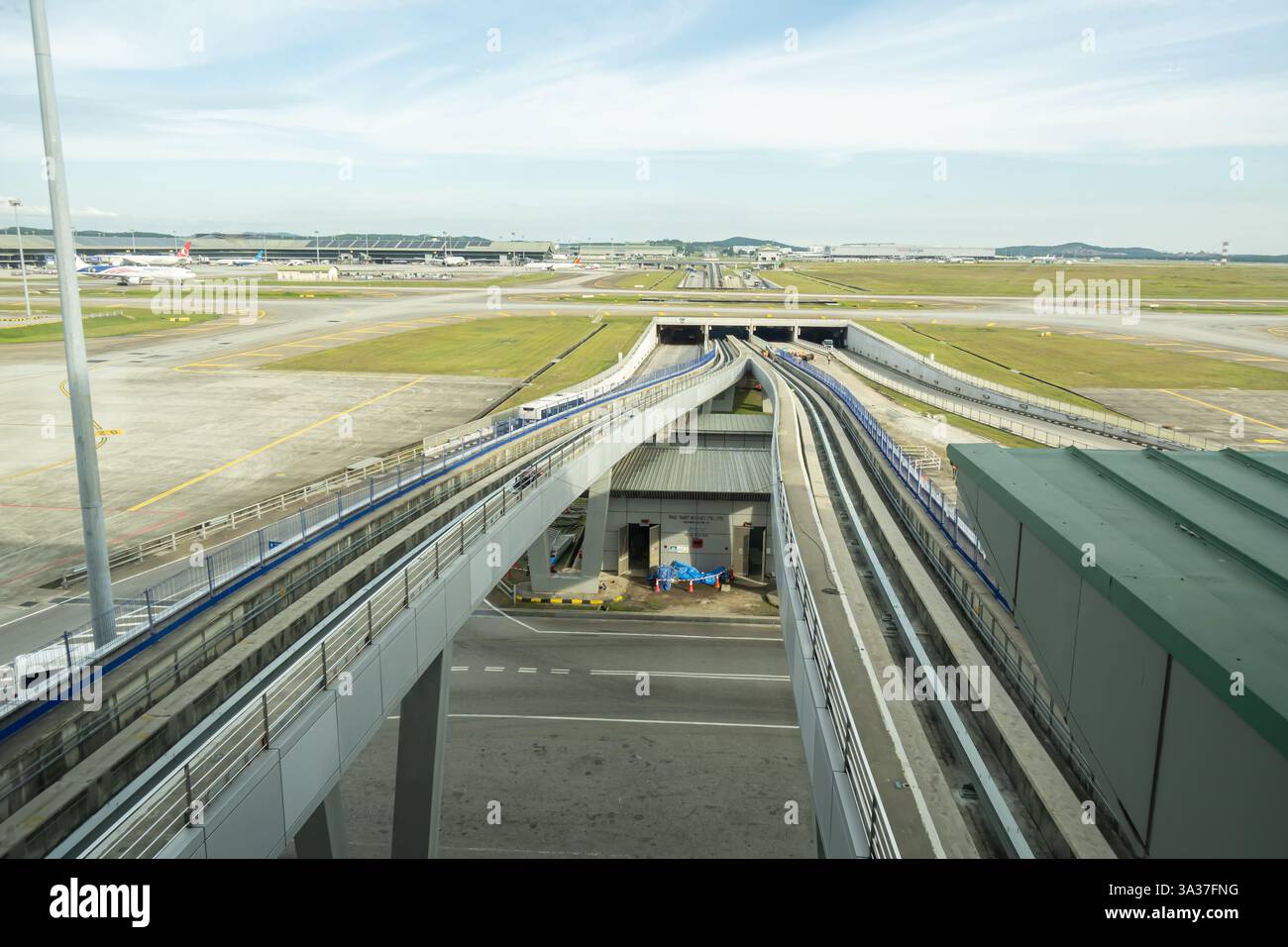 aerotrain tracks, Kuala Lumpur Airport (KLIA) in Malaysia, part of the ...