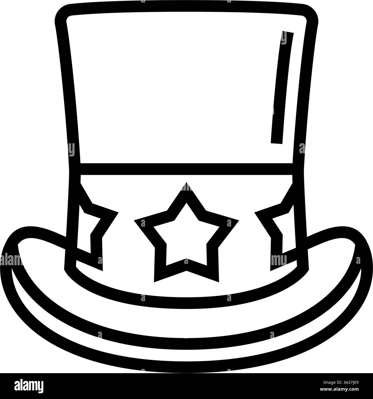 uncle sam hat line icon vector illustration Stock Vector Image & Art ...