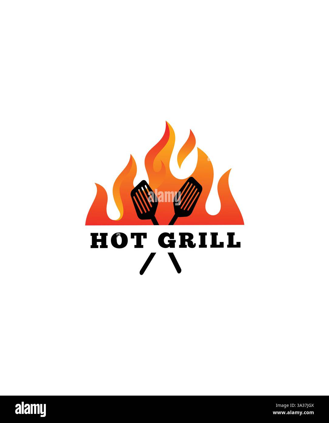 Hot Grill Logo Vector Design, Grilling Logo, Grill Logo Stock Vector ...