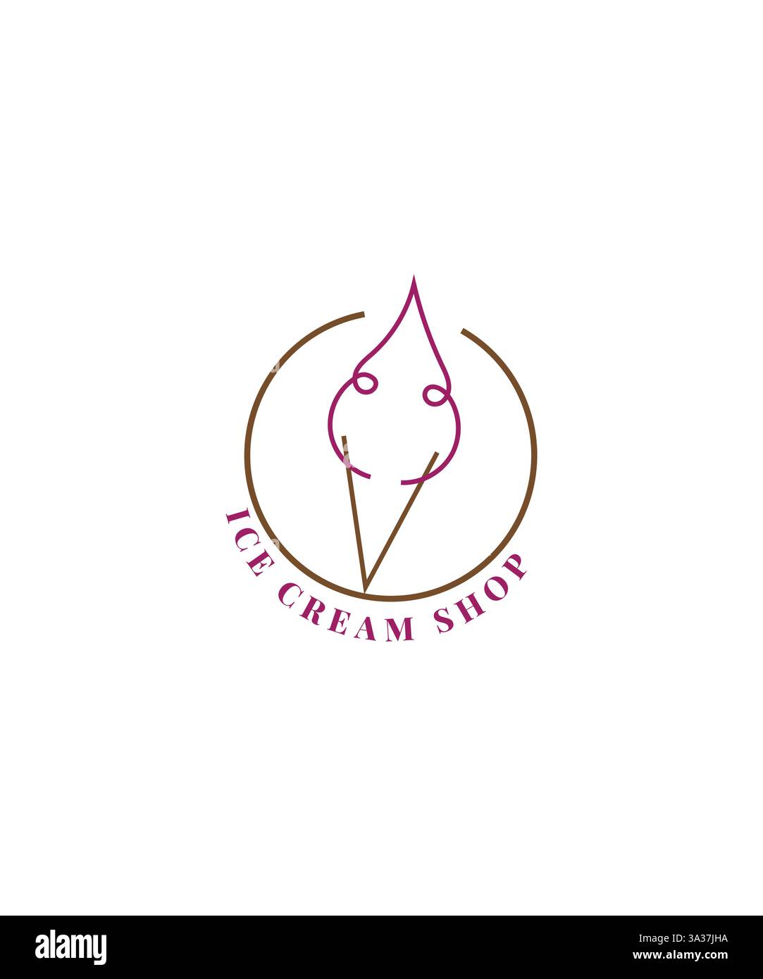 ice cream cone logo design, ice cream logo vector Stock Vector Image & Art - Alamy