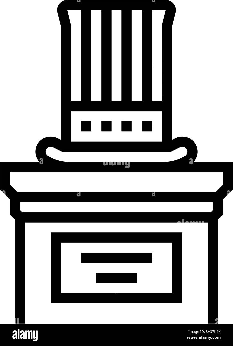 uncle sams hat podium line icon vector illustration Stock Vector Image ...