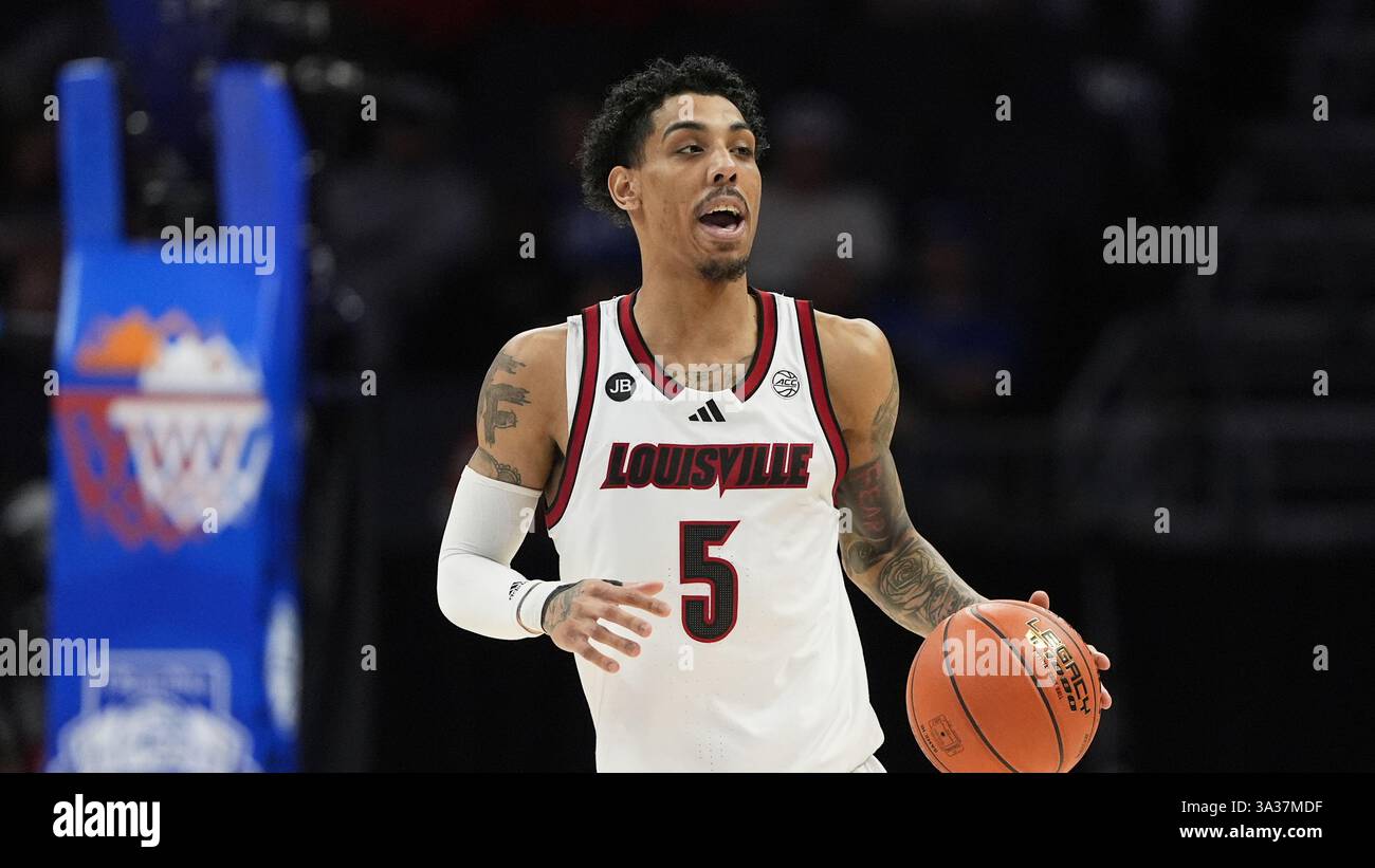 Louisville guard Terrence Edwards Jr. plays against Stanford during the ...