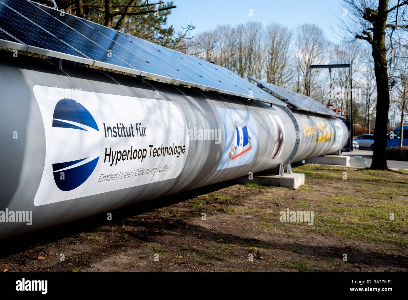 Emden, Germany. 14th Mar, 2025. A new test facility for Hyperloop ...