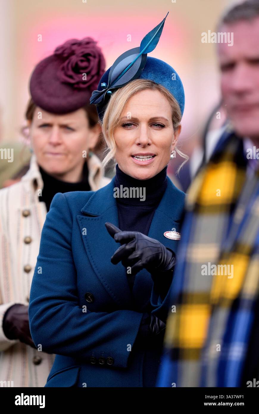 Zara Tindall in the parade ring on day four of the 2025 Cheltenham ...