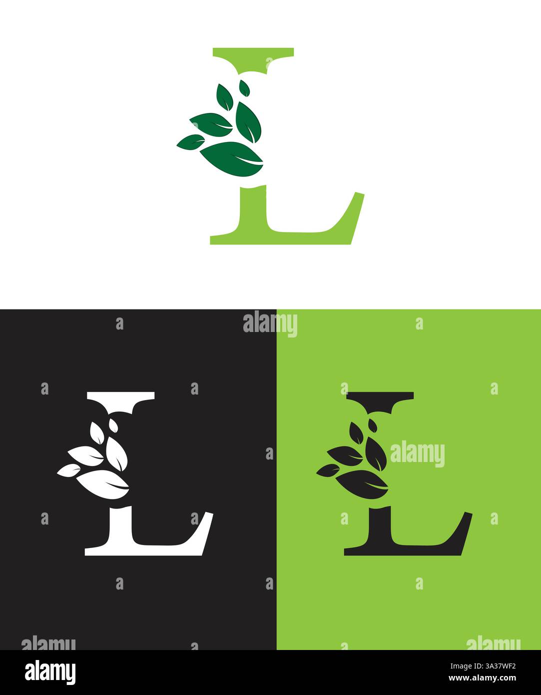 L letter leaf logo, L letter agricultural logo Stock Vector Image & Art ...