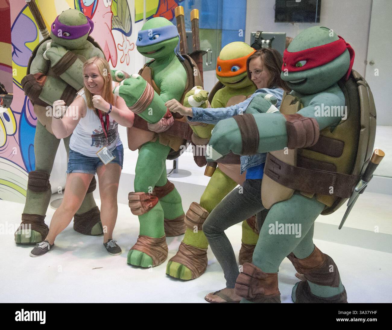 July 24, 2014 - San Diego, California, U.S - Fans pose with the Teenage ...