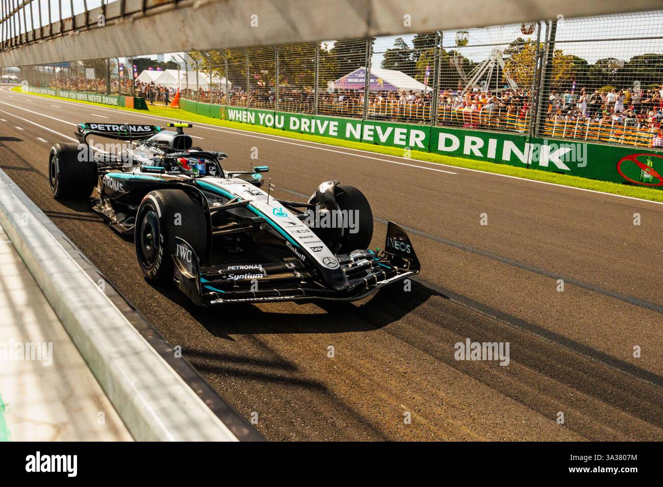 Melbourne, Australia. 14th Mar, 2025. Andrea Kimi Antonelli of Italy drives the (12) Mercedes ...