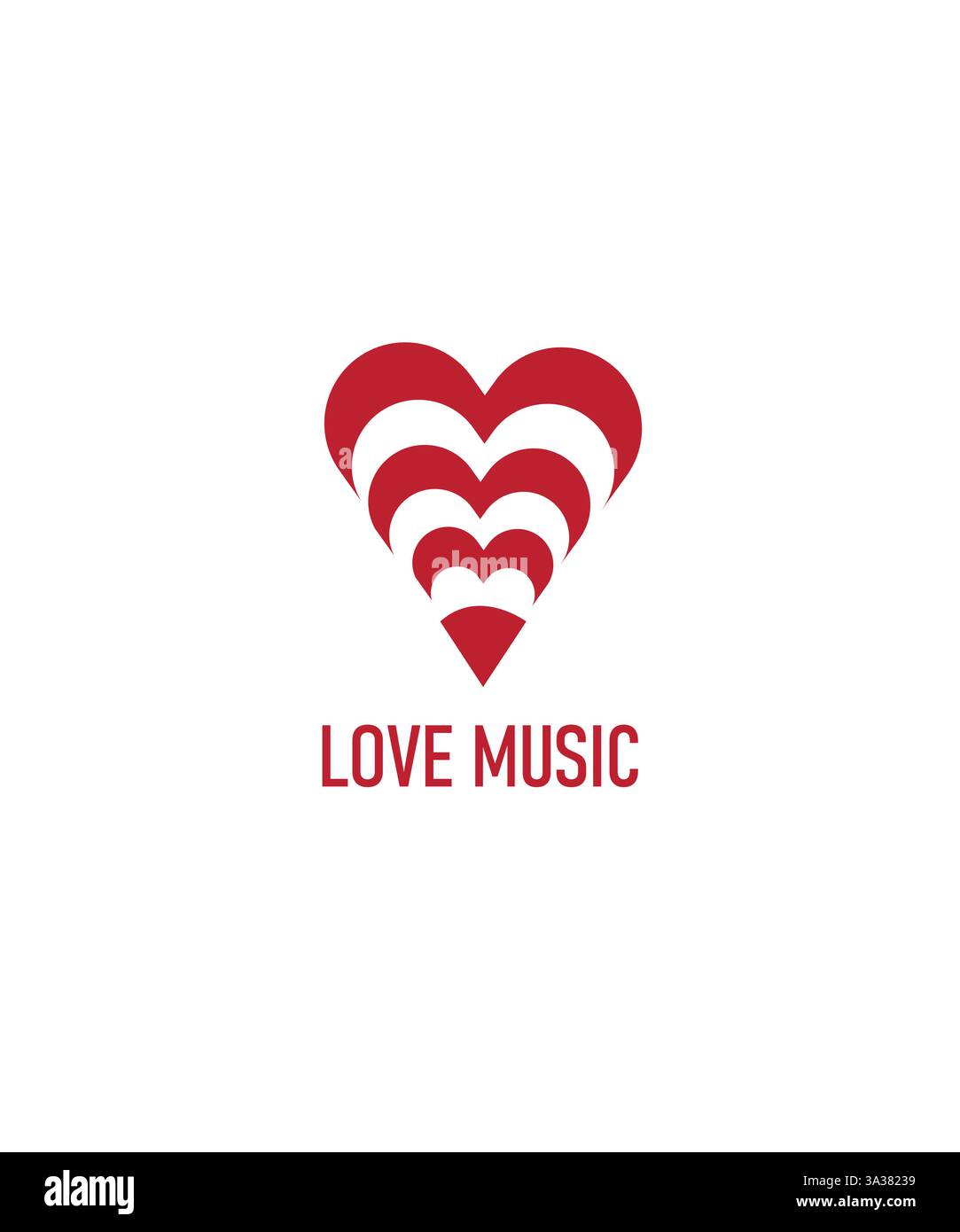 Love Music Logo with heart , red heart music logo, music heart logo ...