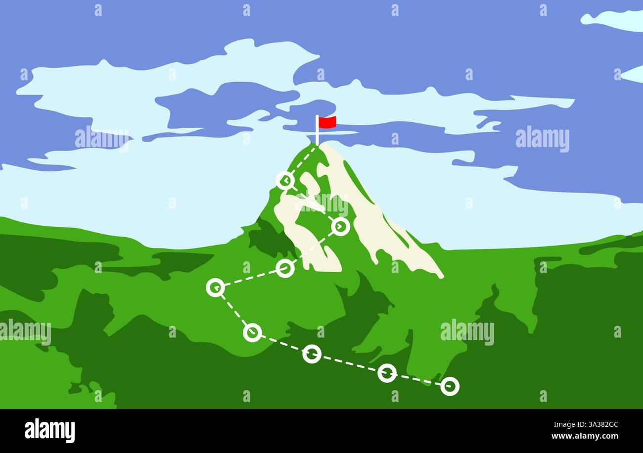 Mount Everest illustration, simple details, mountain trip, rock ...