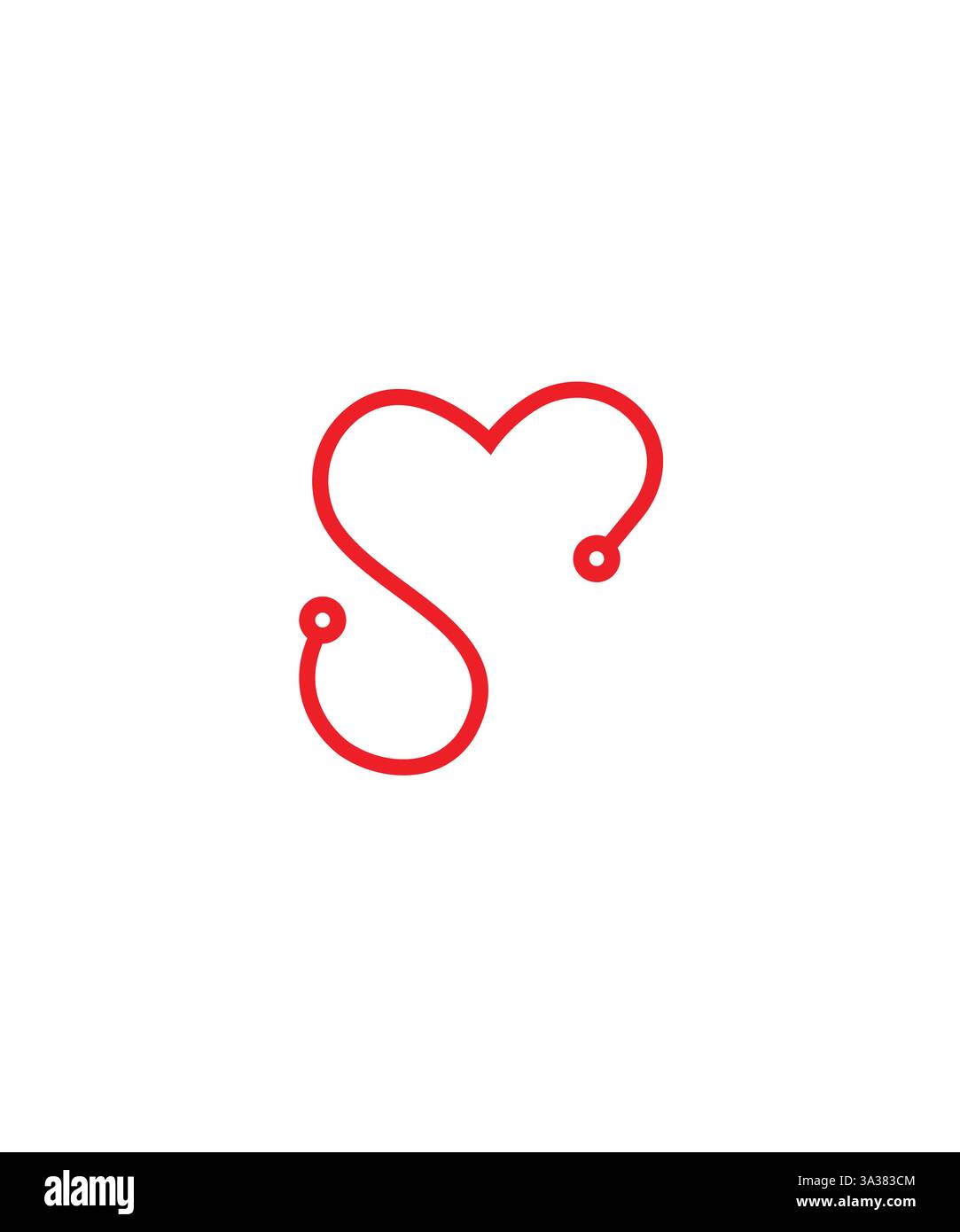 love stethoscope logo, stethoscope logo healthcare with heart shape and ...
