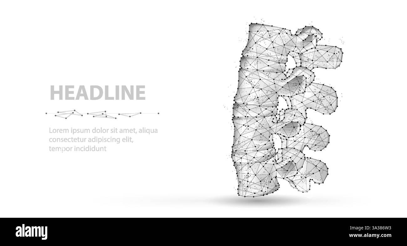 3d spine vector isolated on white. Chiropractic care, spinal cord ...