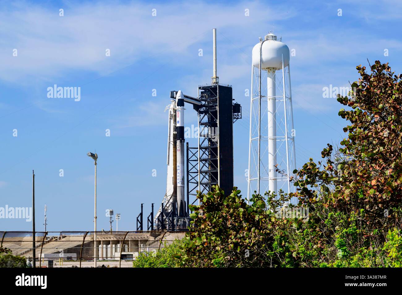 Merritt Island, Florida, USA. 14th Mar, 2025. A SpaceX Falcon 9 rocket ...