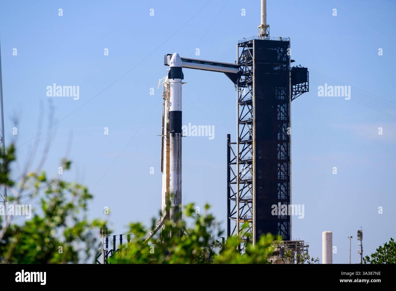 Merritt Island, Florida, USA. 14th Mar, 2025. A SpaceX Falcon 9 rocket ...