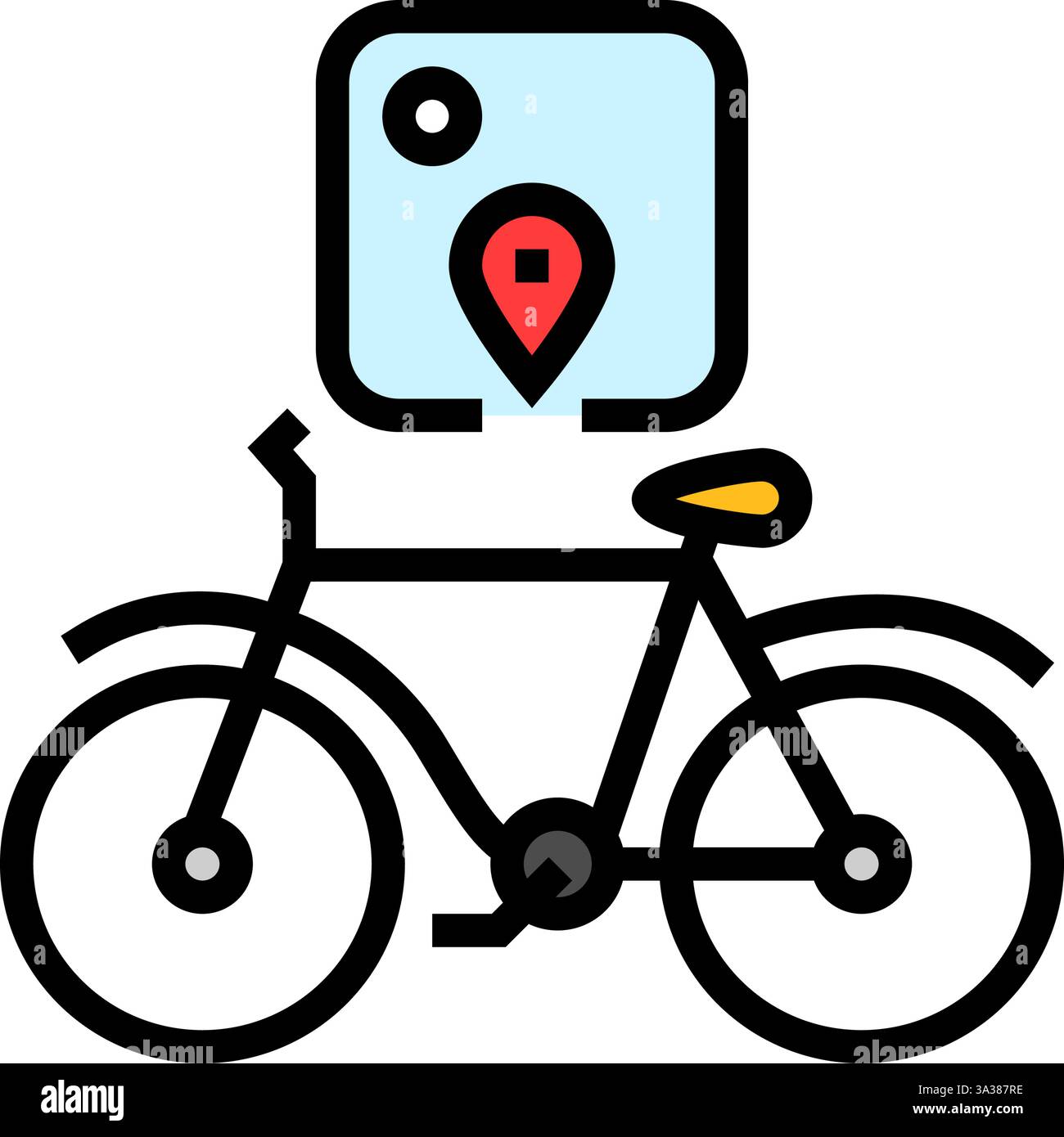 cycling tracker fitness technology color icon vector illustration Stock ...