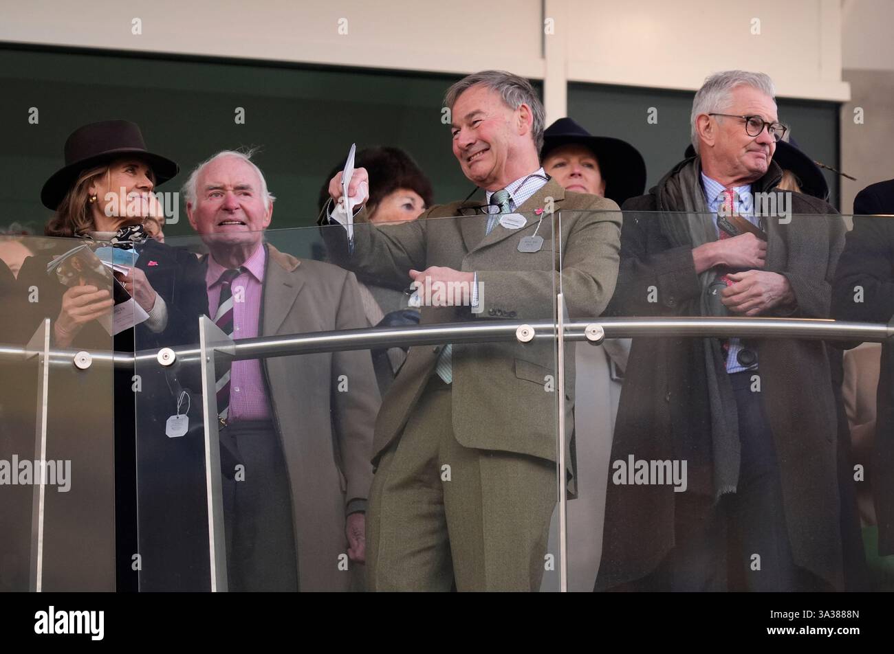 Rupert Lowe in the grandstand watching the Boodles Cheltenham Gold Cup ...